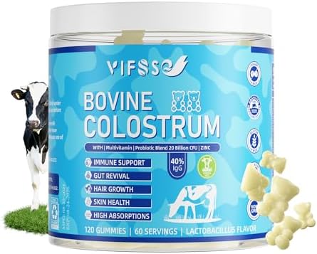 Amazon.com: VIFSSG Grass Fed Colostrum Supplement 2000mg, 120 Gummies ...