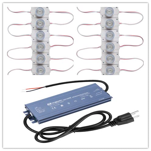 Amazon.com: 12V LED Module with Lens for Light Box 2.0W 6500K White ...