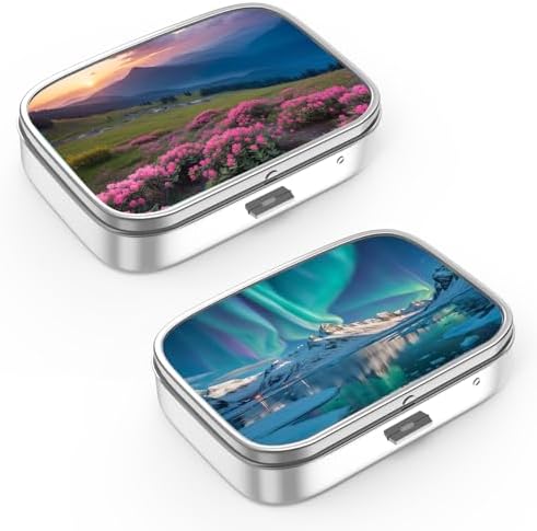 2 Compartment Pill Box - Portable Medicine Case for Pocket or Purse ...
