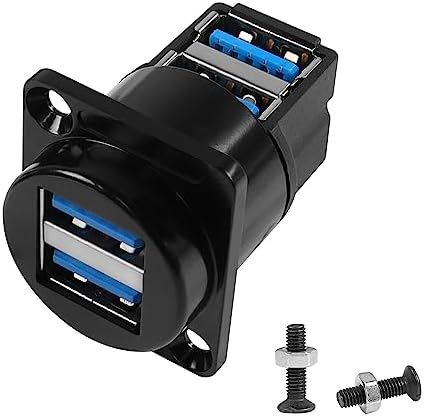 Amazon.com: QIANRENON Dual USB 3.0 Panel Mount 90 Angle Adapter, 2 ...
