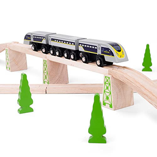 Bigjigs Rail Eurostar Toy Train | Model of The e320 Engine | Wooden ...