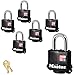 Master Lock (6) Keyed Alike Padlocks w/Thermoplastic Coating - 311KA-6 ...