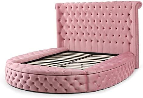 Amazon.com: Better Home Products Elizabeth Upholstered Round Storage ...