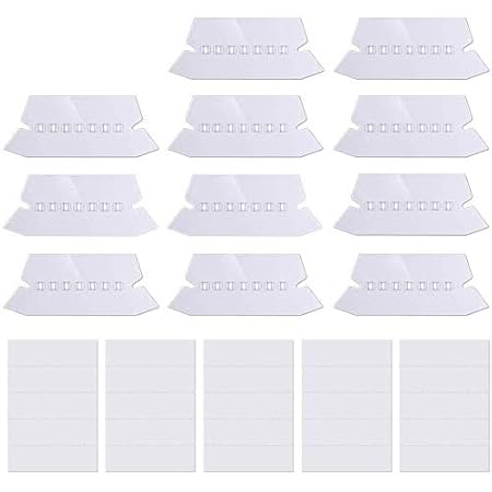 50 Suspension File Tabs and Inserts - Clear Plastic Filing Cabinet Tab ...