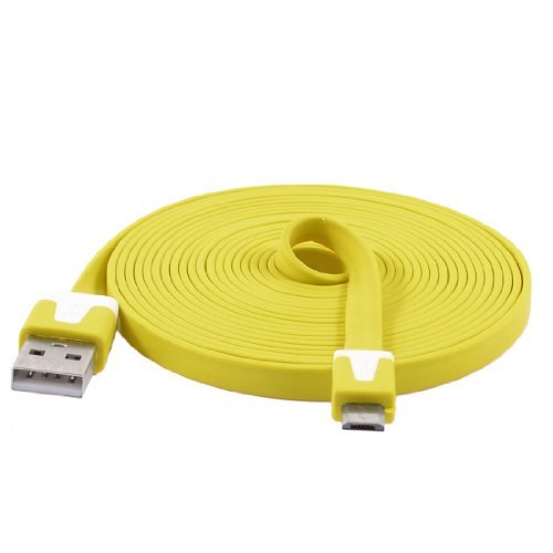 PRAV® USB 2. 0 to Micro USB 5 Pin Flat Data Charging Cable 3 Meters for ...