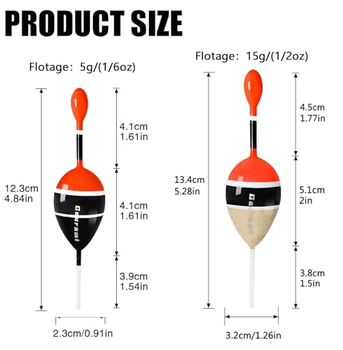 Snapklik.com : Gourami Slip Bobbers Kit,Balsa Wood Slide Floats