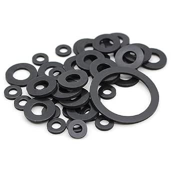 10pcs Black Rubber Flat Gasket Set - Waterproof Seal Washers for ...
