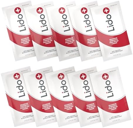 Amazon.com: Lido+ 10-Pack Lidocaine Cream Sachets | Rapid Relief for ...