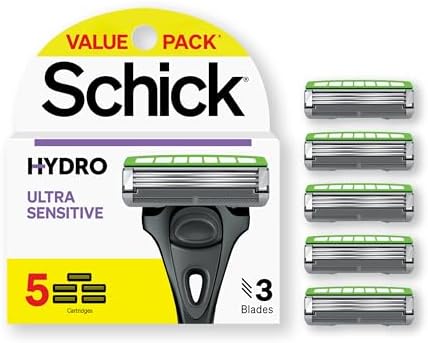 Amazon.com: Schick Hydro Ultra Sensitive Razor Refills for Men ...