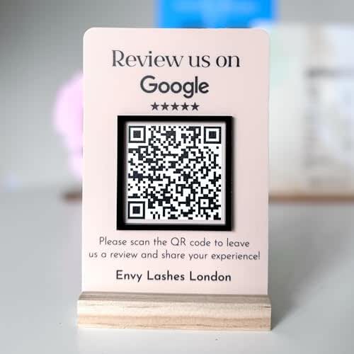 Mini QR Code Display Sign with Stand : Amazon.co.uk: Home & Kitchen