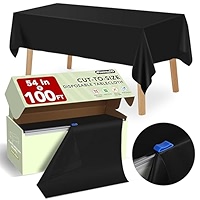 White Plastic Tablecloth Roll - 54" Wide X 100 Ft Long With Slide ...