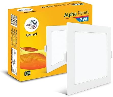 Buy wipro Garnet 7W Square LED Alpha Panel | Warm White Light (2700K ...