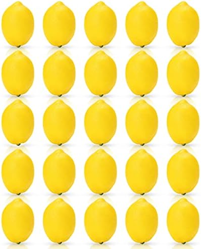 Amazon.com: Youngy 20pcs Simulation Artificial Lemon Fake Fruit Disply ...