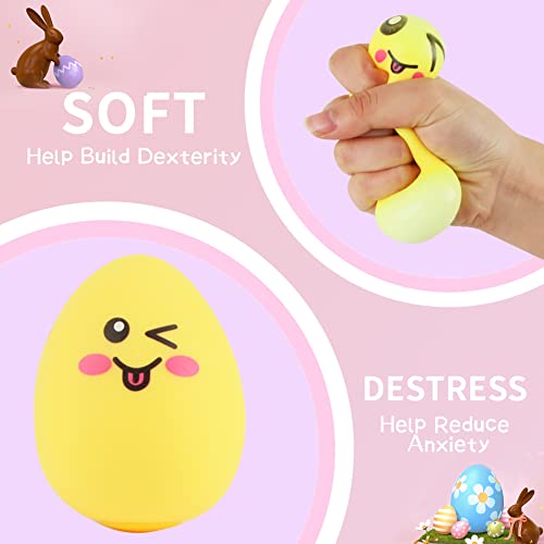 Easter Egg Anti-Stress Ball x 6 Pieces, XiXiRan Squeeze Easter Egg Toy ...