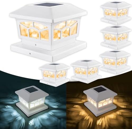 Moonrays 91268 Solar-Powered Post Cap LED Light for 6 by 6 Posts ...