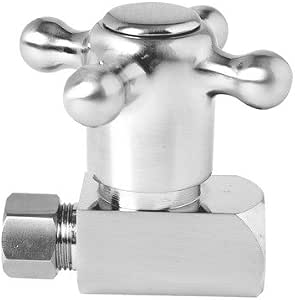 Straight Valve with Quarter turn ceramic cartridge Finish: Satin Chrome ...