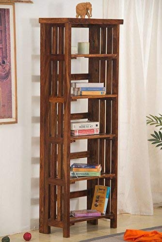 RECTART Sheesham Wood Bookcases and Book Shelves for Living Room (Teak ...