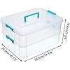 Amazon.com: BTSKY 2 Layer Stack & Carry Box, Plastic Multipurpose ...