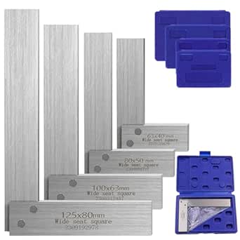 NVAAV Machinist Square Set 2, 3, 4, 5 Inch (4-PC) - Mechanical Engineer Steel Square High ...