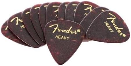 Amazon.com: Fender Classic Celluloid Guitar Picks 351 Shape, Tortoise ...