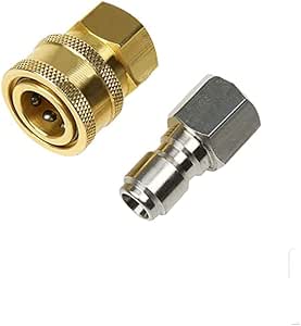 2 Pieces ZONADA Brass Pressure Washer Fitting, Metric M22 Femal and 3/8 ...