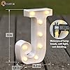 Amazon.com: HXWEIYE LED Marquee Letters Lights Sign - J, 26 Alphabet ...