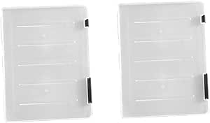 Amazon.com : FIXOSHEE 2Pcs Portable Transparent File Box Documents ...