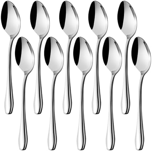 Amazon.com: HANSGO 10PCS Stainless Steel Teaspoons, Dinner Spoons ...