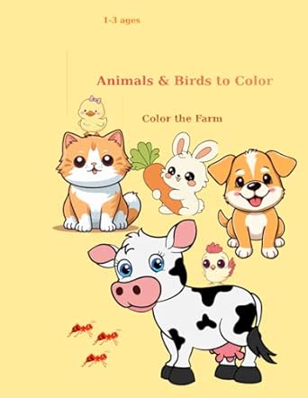 Animals &Birts to Color: Color the Farm: Amazon.co.uk: Elena, Mihai ...
