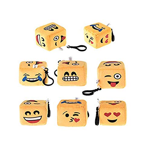 buy-brown-leaf-emoji-dice-keychain-with-different-faces-2-plush