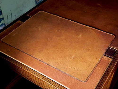 Amazon.com: Leather Table Pad Protector in Full-Grain Leather Natural ...