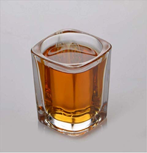 Buy Red Cherry FK Retail Glassware Square Shaped Shot Glasses, 40 ml ...