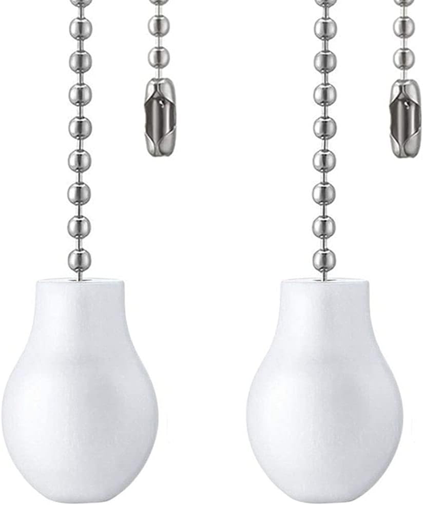 Ceiling Fan Chain Pulls Extenders Decorative Ornaments 12 Inches White ...