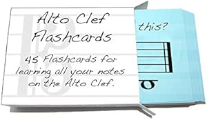 Amazon.com: Alto Clef Note Names Flashcards - Really Fun Design for ...