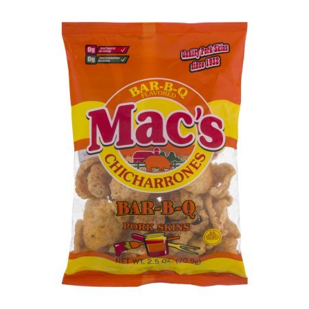 Amazon.com : Mac's Chicharrones Bar-B-Q Flavored Pork Skins 2.5 oz ...