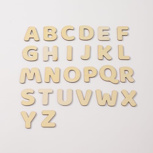 Amazon.com: 400 Pieces Unfinished Wooden Letters 1.3inDIY Made Letters ...