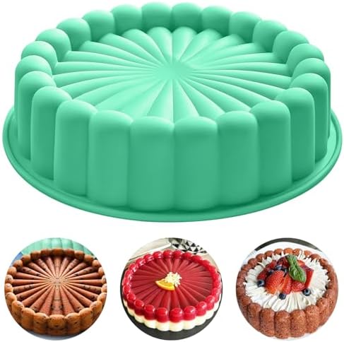 Amazon.com: 10Inch Charlotte Cake Pan Silicone,Nonstick Round Silicone ...