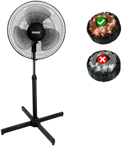 Amazon.com: POVUD Oscillating Pedestal Fan with 3 Speed, Quiet Standing ...