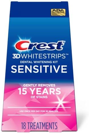 Amazon.com: Crest 3DWhitestrips Sensitive + LED Light Teeth Whitening ...