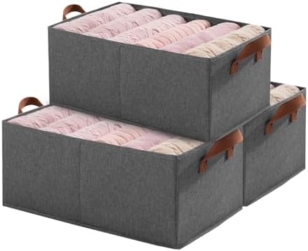 TOPP4u Large Storage Boxes, 50 x 40 x 20 cm, Set of 2, Large Storage ...