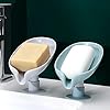 Leaf-Shape Self Draining Soap Dish Holder, Easy Clean Soap Dish for ...