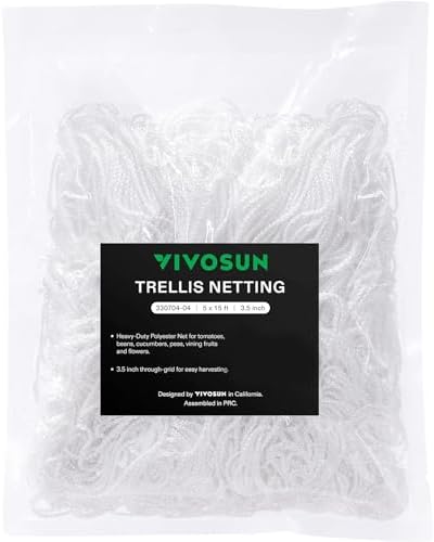 Amazon.com : VIVOSUN 4 x 4Ft. Elastic Trellis Netting with 4 Hooks for ...