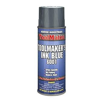 Crown 6001 Toolmaker's Ink - 12 oz Aerosol, Blue: Amazon.com: Tools ...