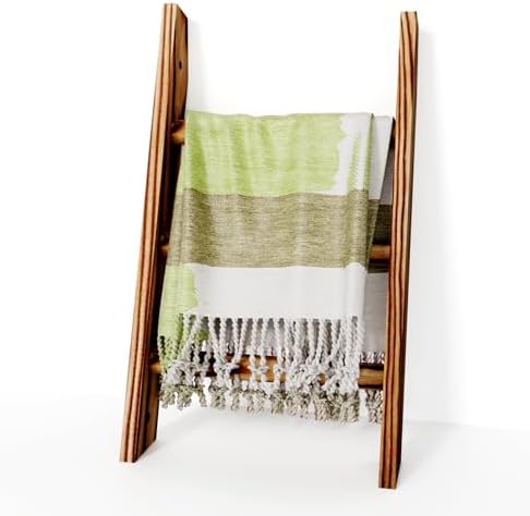 Amazon.com: MyGift 16 Inch Rustic Torched Wood Towel Ladder for Kitchen ...