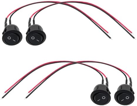 Amazon.com: Sylvil 4 PCS On Off Round Rocker Switches, Snap-in 12V DC ...