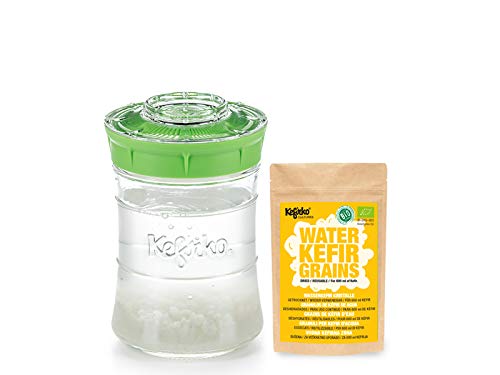Kefirko Complete Water Kefir Starter Kit 848ml Jar With Organic ...