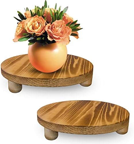 Amazon.com: Zerodeko Mini Wooden Stool Display Stand Round Flower Pot ...