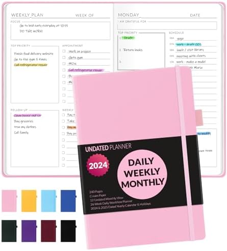 Amazon.com : OFFIUSE Undated Weekly Planner- Weekly Goals Notebook ...