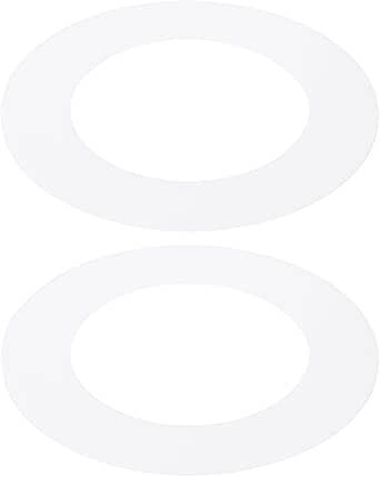 PATIKIL 3" ID 4.7" OD Plastic Trim Ring, 2 Pcs Ceiling Light Goof Rings ...