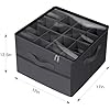 Amazon.com: NiHome Shoe Box for Closet, Fits 16 Pairs, Fabric Shoe Bin ...